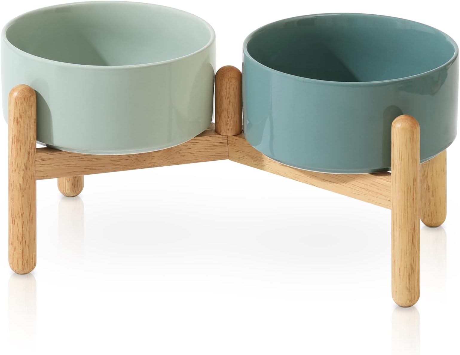 Amazon.co.jp: Pet Food Container Ceramic Dish with Stand, Dog, Rice ...