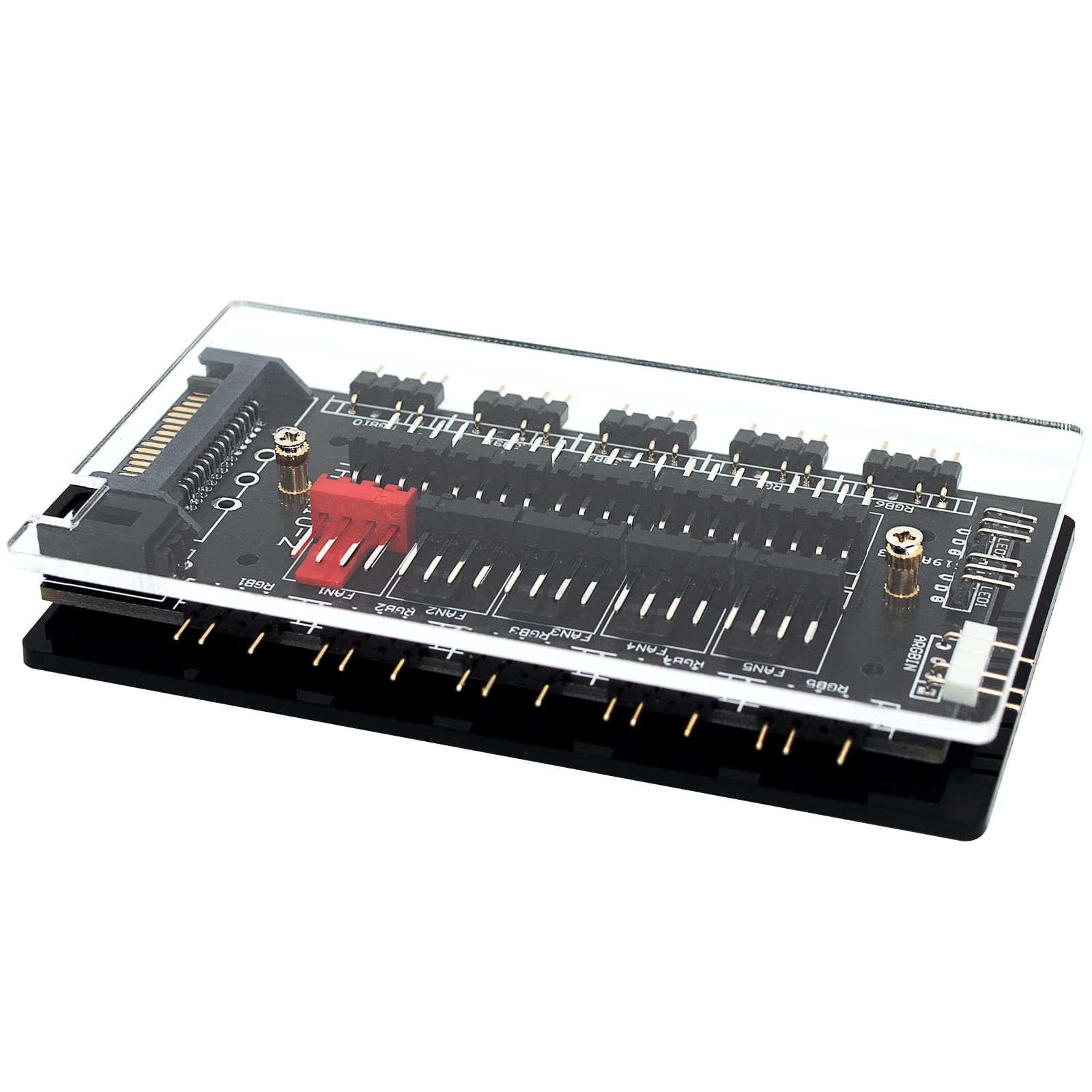 Buy RGB Fan Hub 10 Ports PWM Addressable RGB Fan Splitter 5V/3Pin for ...