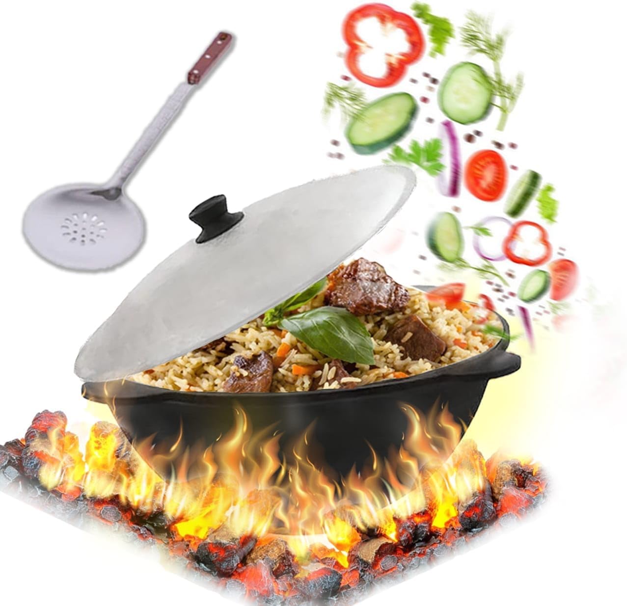 Amazon.com: Kazan cast iron, Kazan pot, cast iron pot, cast iron Kazan ...