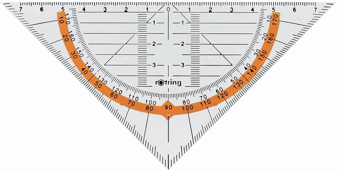 Rotring Centro Geometry Set Square 16 cm : Amazon.co.uk: Stationery ...