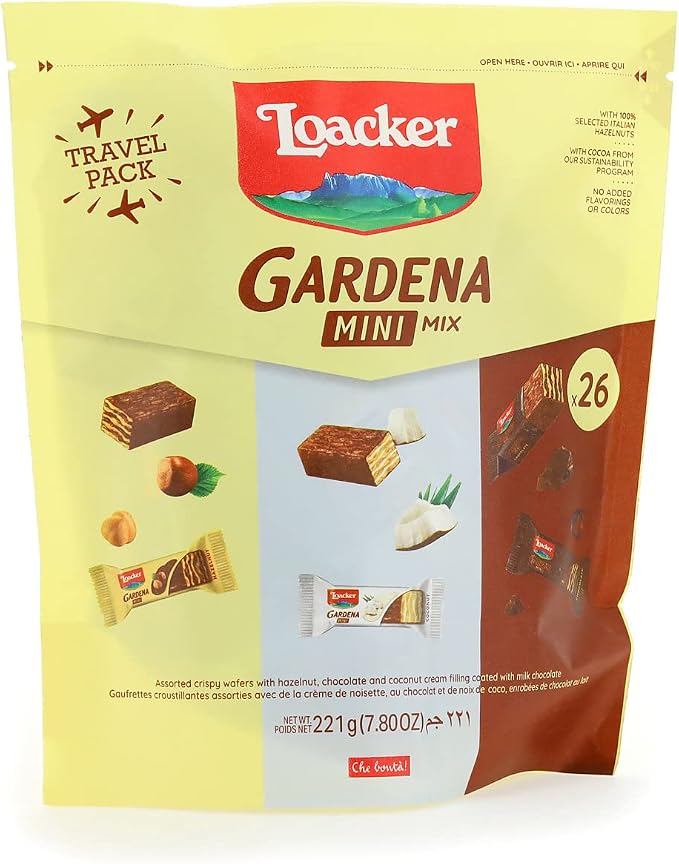 Loacker, Gardena Fingers Mix, 5 Strati di Cialde di Wafer Farcite con 3 ...