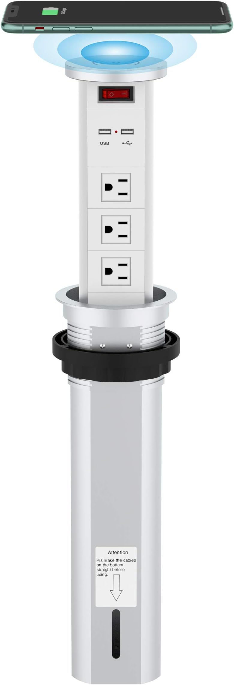 Amazon.com: Pop Up Outlet, Automatic Hidden Recessed Surge Protector ...