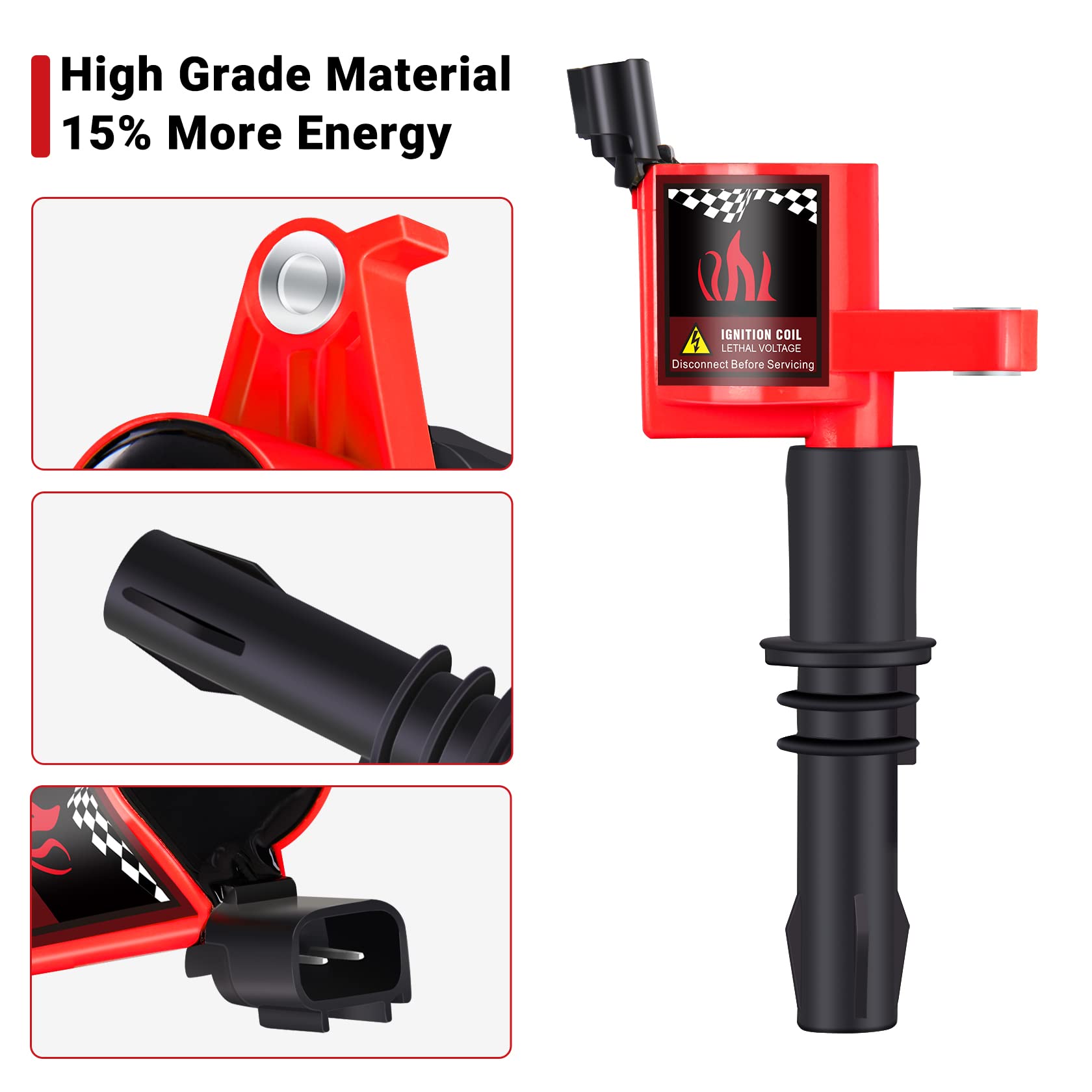 CarBole DG511 Ignition Coils Compatible with 1999-2008 Ford F250 F350 ...