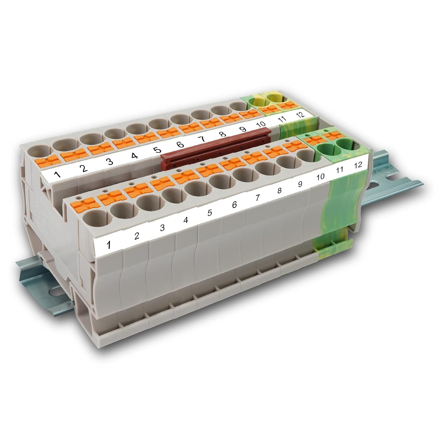 Dinkle DP10 DIN Rail Terminal Blocks 600V, 60A Set,Wire Conductor ...