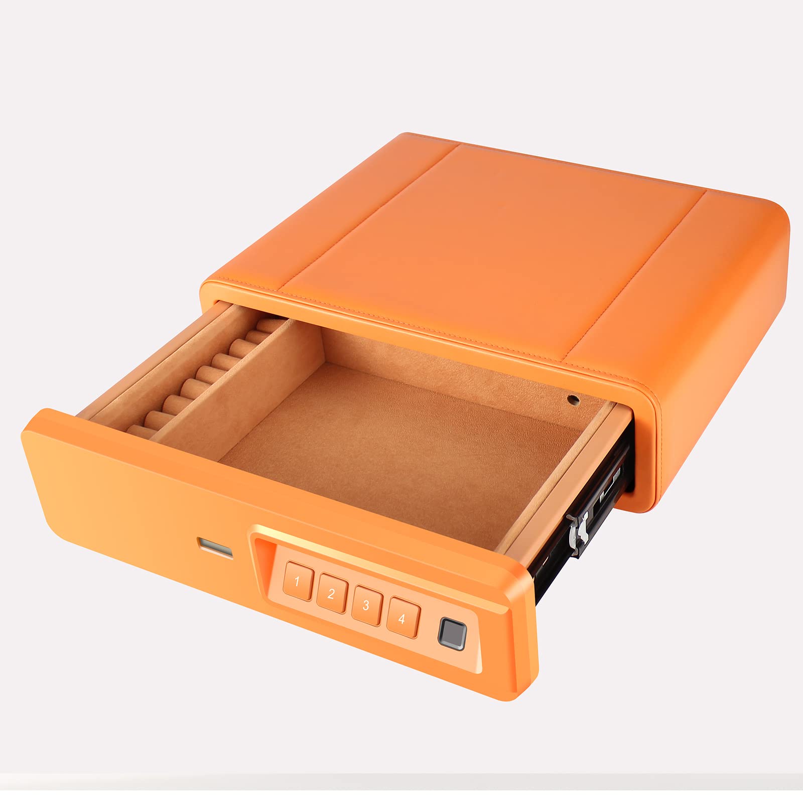 Biometric Fingerprint Safe, Slide-Away Handgun Safe for Pistols ...