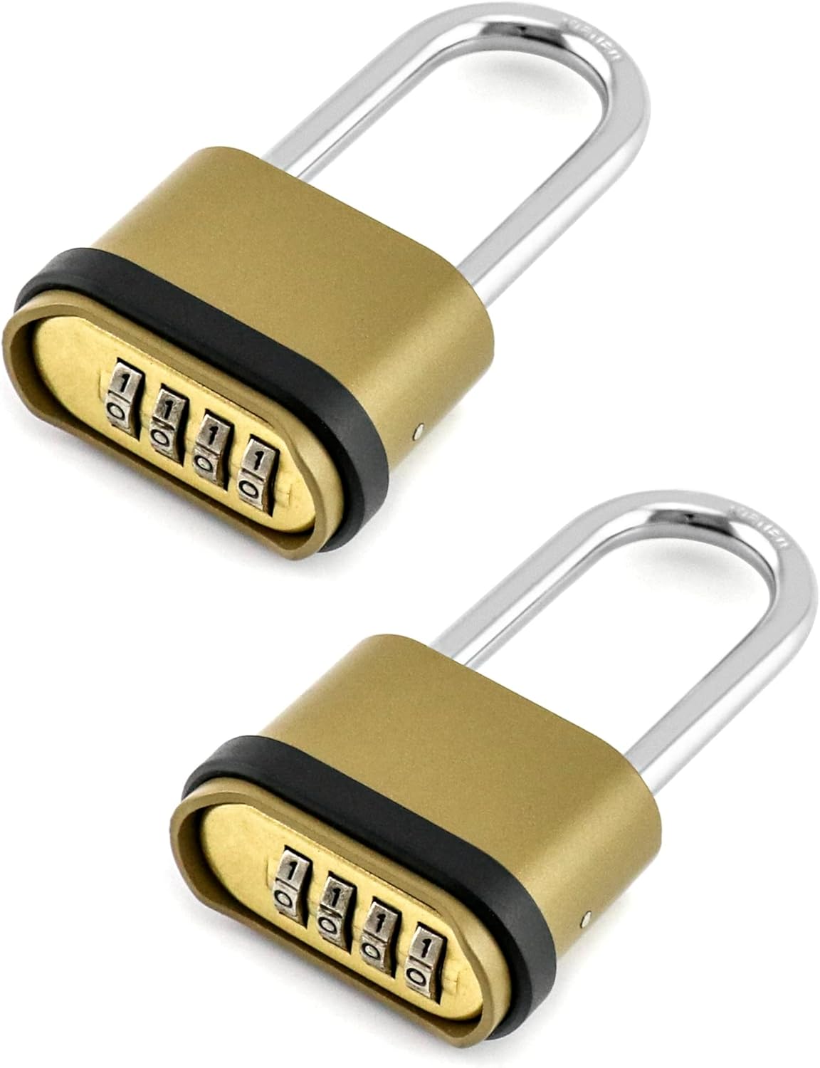 QWORK 4-Digit Combination Lock Set - Waterproof, Heavy-Duty, and Long ...