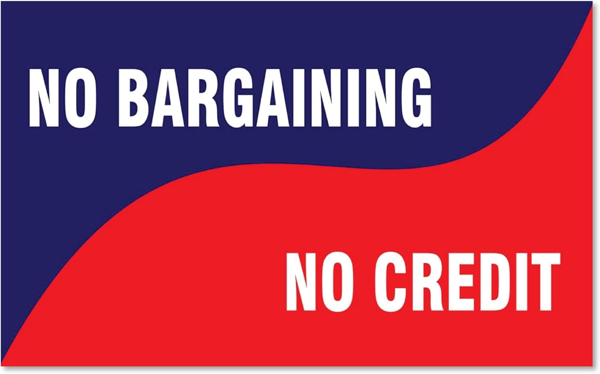 SIGN EVER™ No Credit No Bargaining 3mm Sign Board Shop Office Signage ...