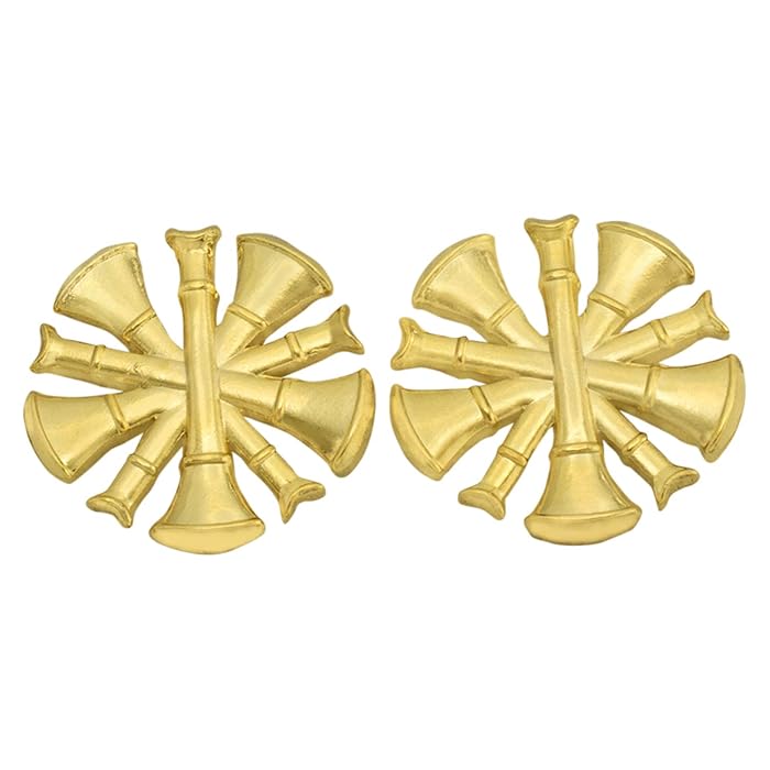 Buy Smith & Warren Five crossed Fire Chief Bugles Collar Brass Rank ...