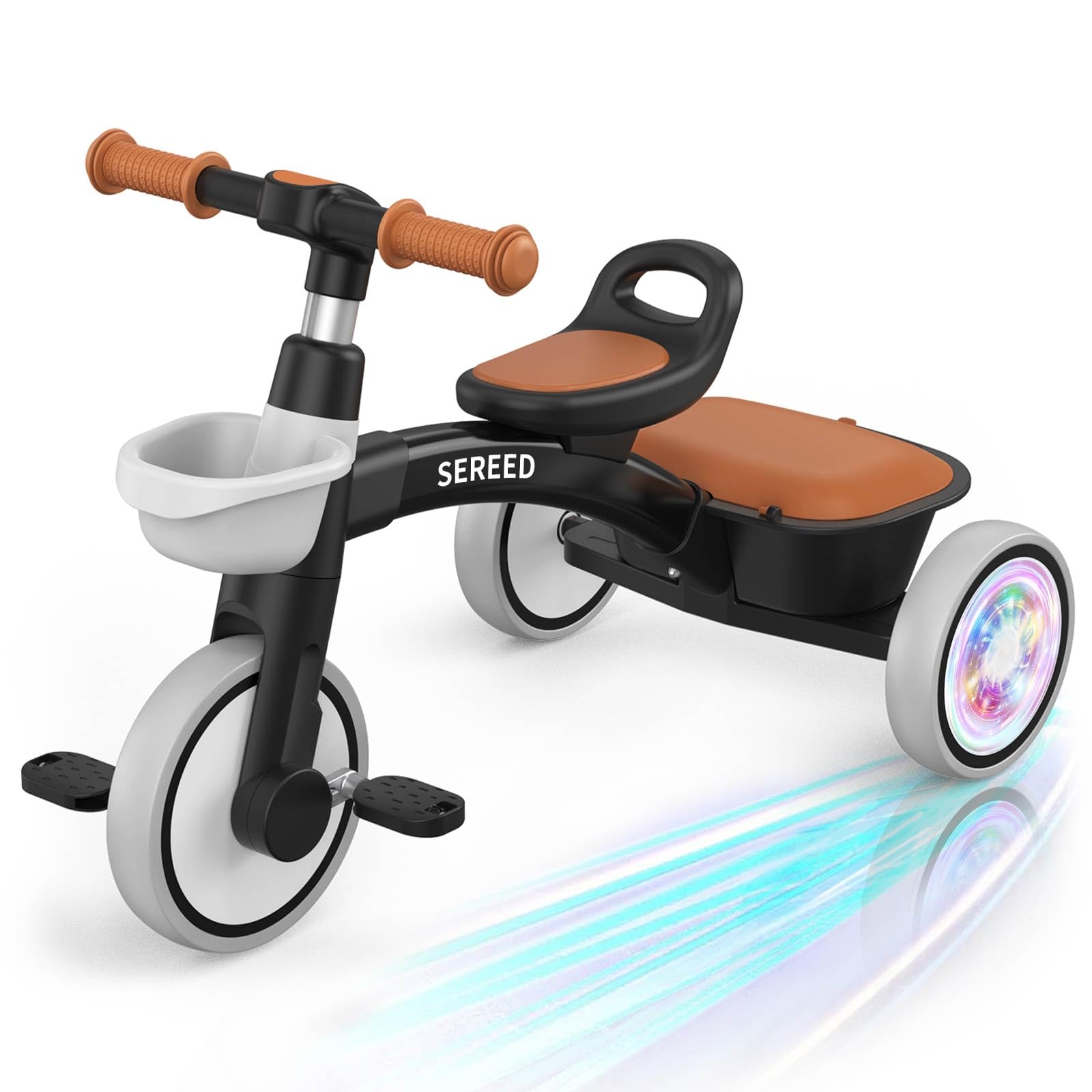 Amazon.com: SEREED Colorful Lighting Toddler Tricycle for 2-5 Years Old ...