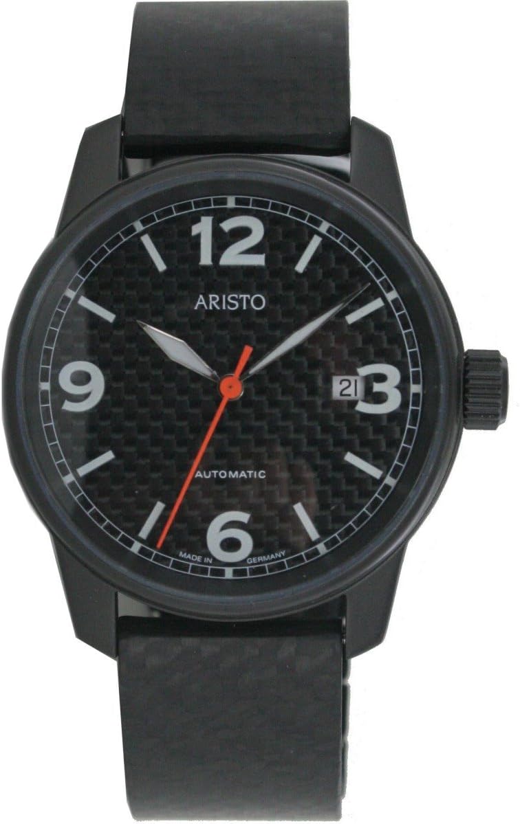 Amazon.com: Aristo Mens-Clock Carbon Automatic Stainless-Steel 0H10 ...