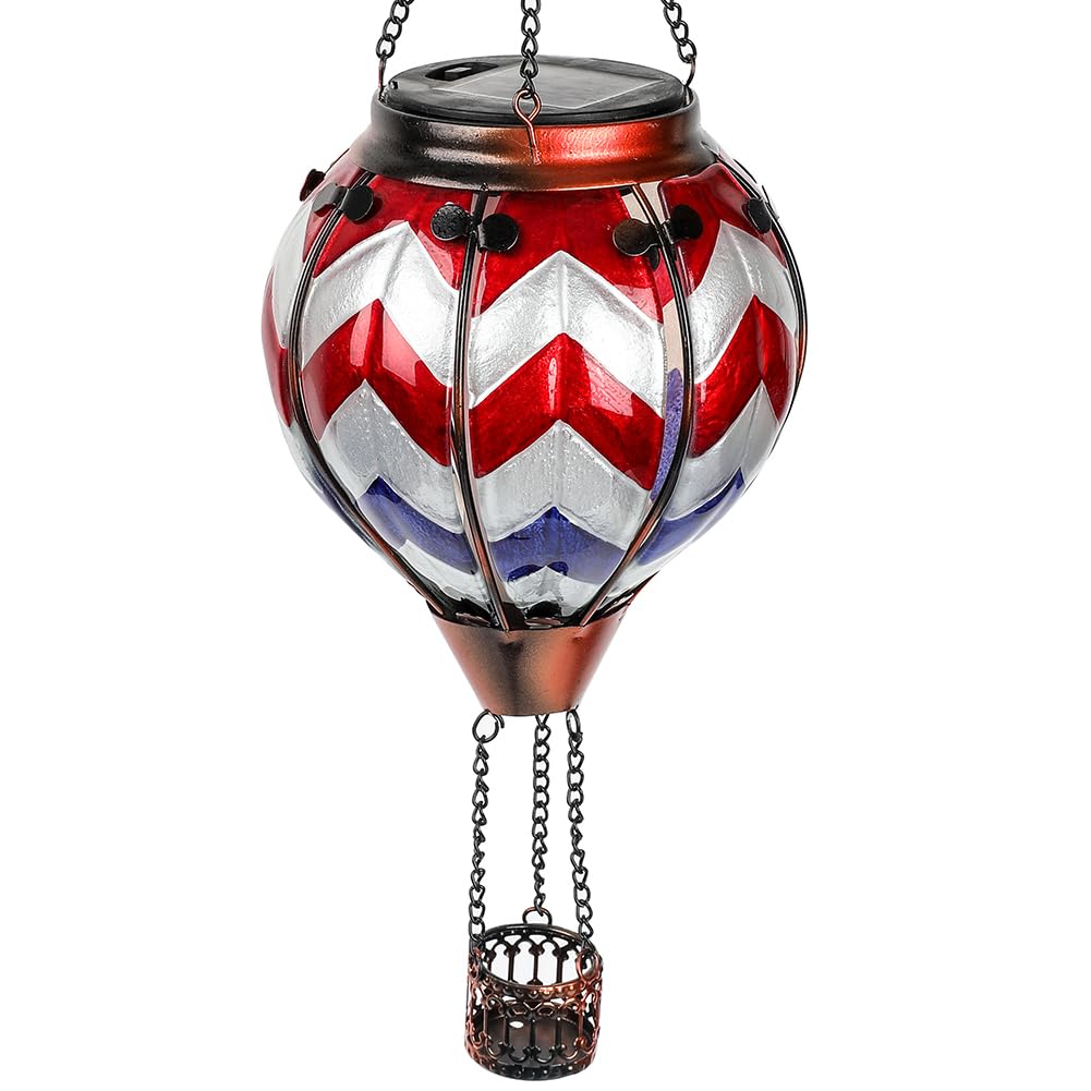 Amazon.com: TEYIGARDEN Hot Air Balloon Solar Lantern with Flickering ...