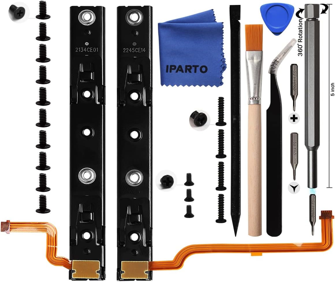 Amazon.com: Left and Right Rail (with Screws) with Flex Cable for Joy ...