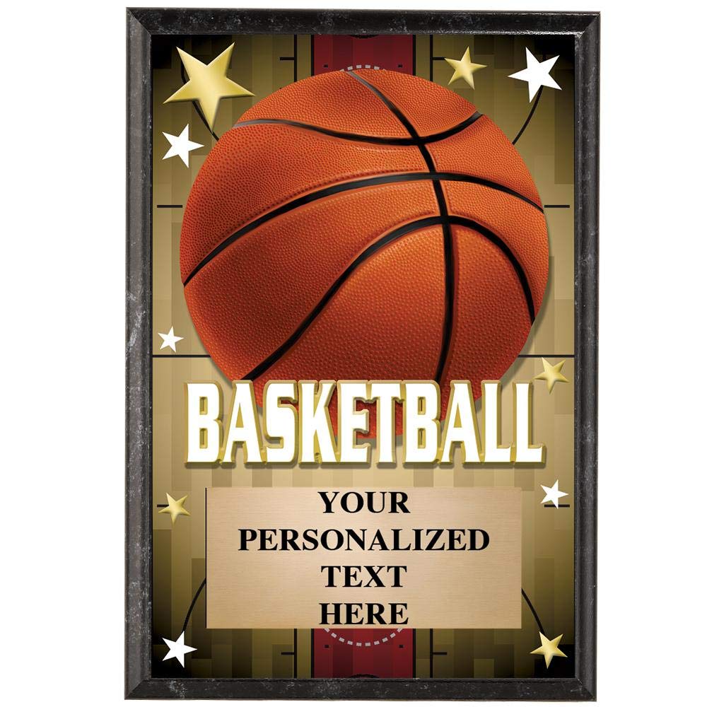 Buy Crown Awards Basketball Plaques, 5 x 7 Glow in The Dark Basketball ...