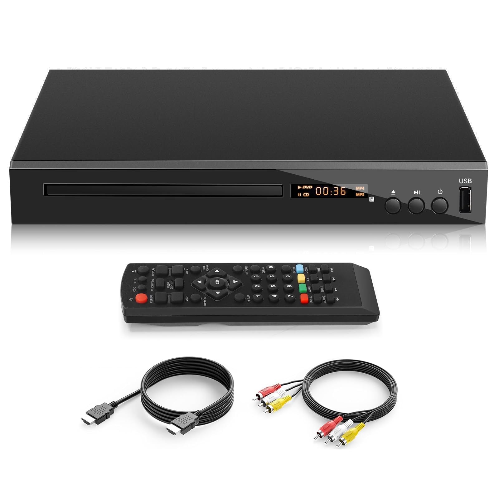 Blu-ray Disc Player, Full HD 1080P Blue Ray Disc Player for TV, Play ...
