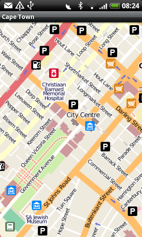 Long Street Cape Town Map