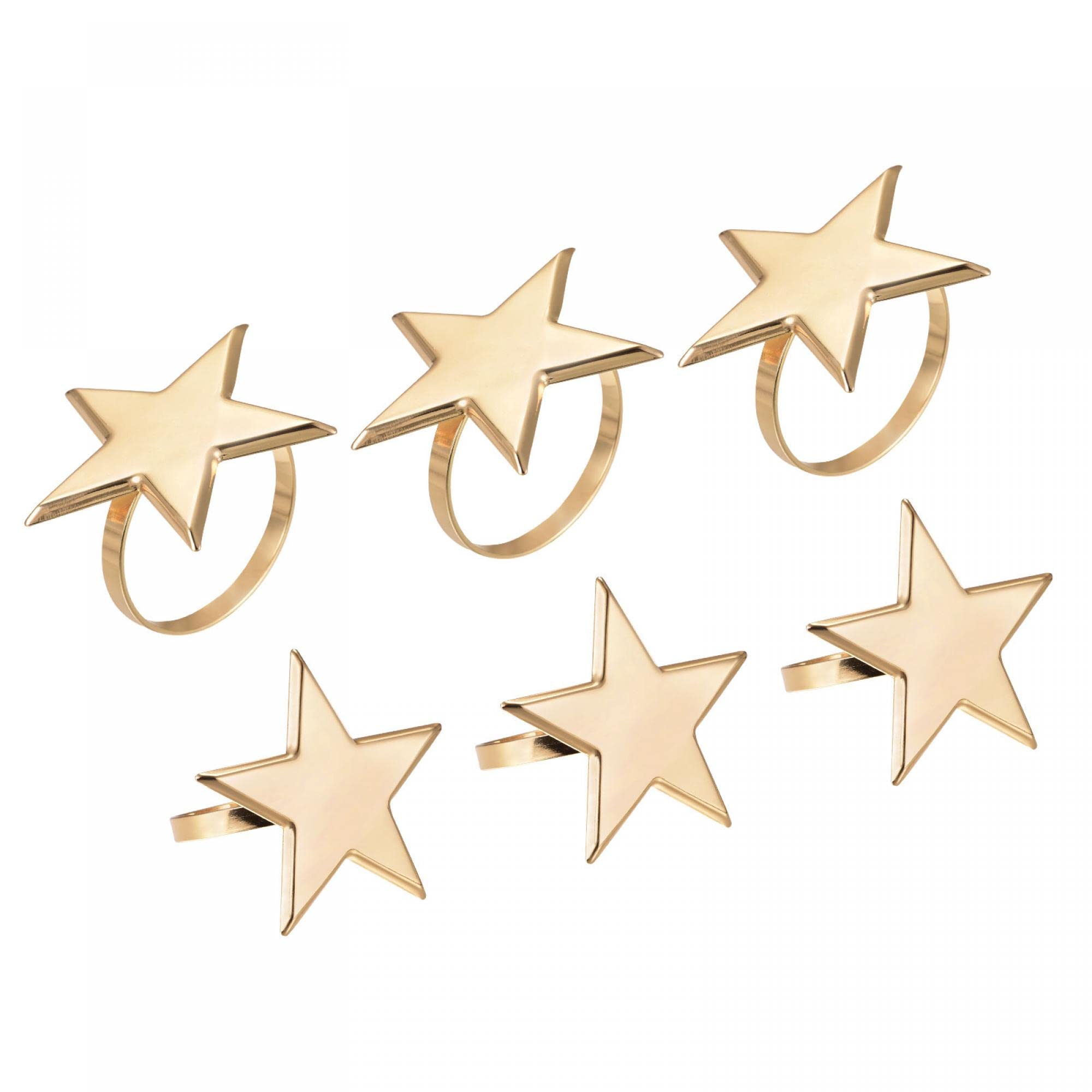 Amazon.com: uxcell Metal Napkin Rings Set of 6, Star Napkin Ring Holder ...