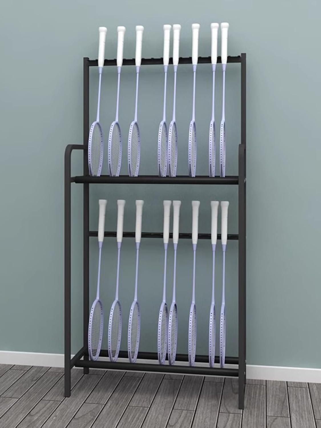 Amazon.com: Space-saving Tennis Racket Garage Storage, Black White ...