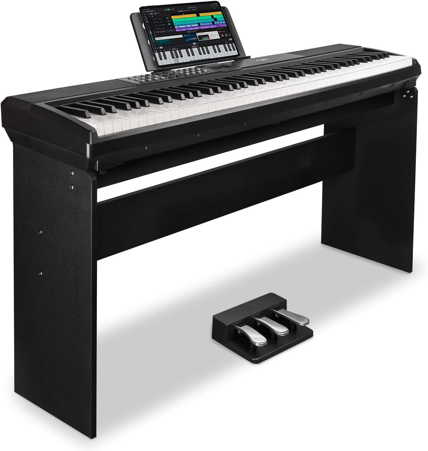 Amazon.com: STRICH 88 Keys Weighted Keyboard Piano with Stand & Sustain ...