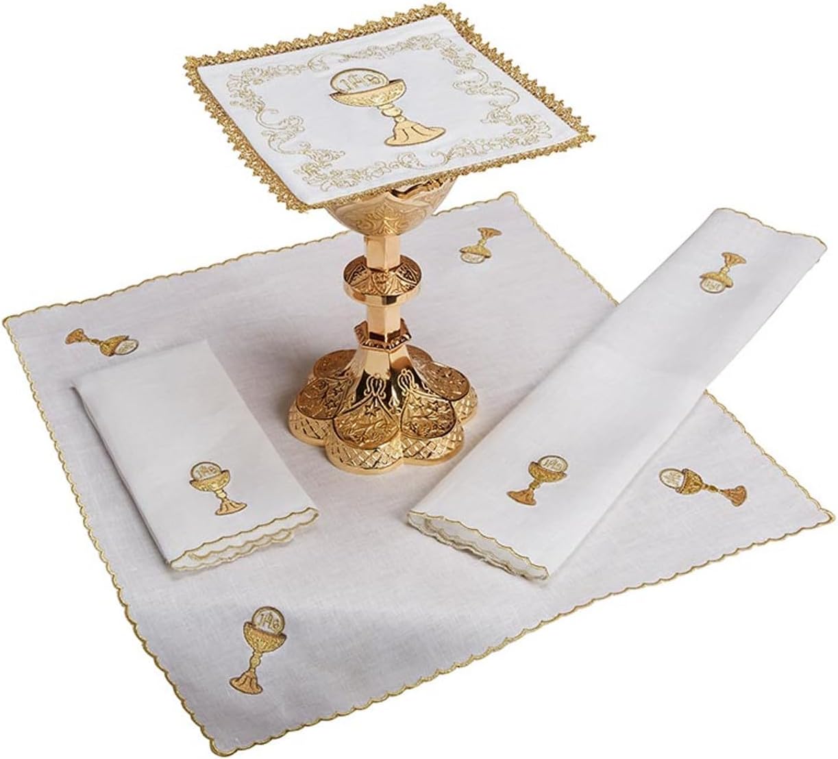 Amazon.com: Trinity Church Supply Chalice and Host Altar Linen Gift Set ...