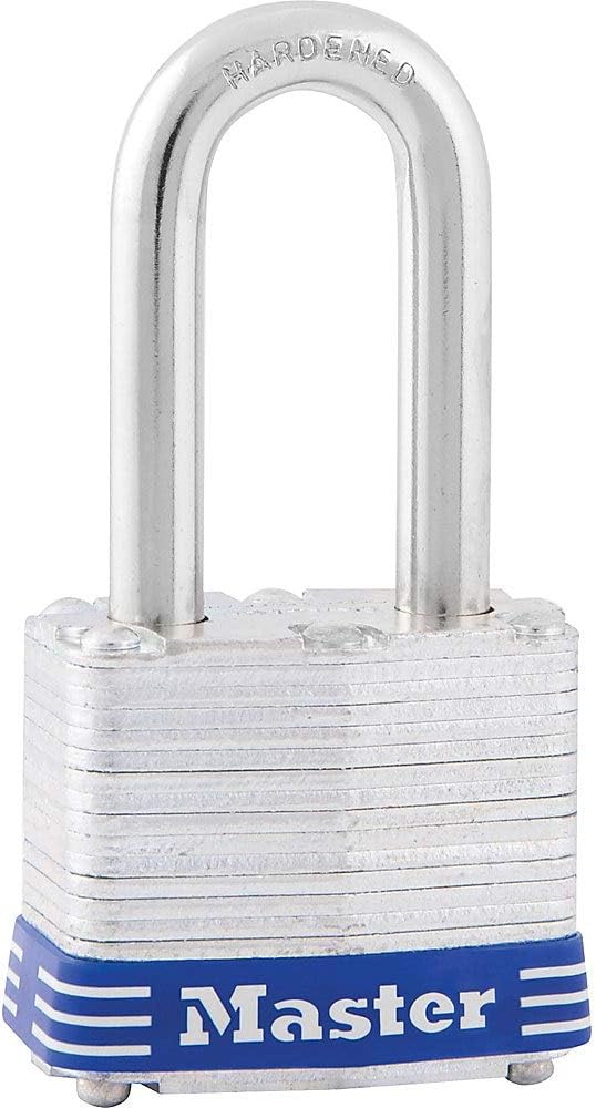 Master Lock Long Shackle Padlock -Keyed Different -Steel Shackle -Steel ...