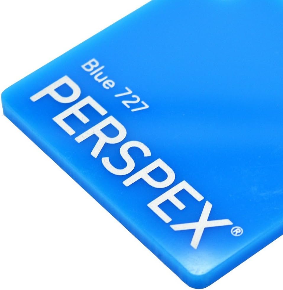 3mm Blue Gloss 727 Perspex Cast Acrylic Sheet A3 420mm x 297mm : Amazon ...