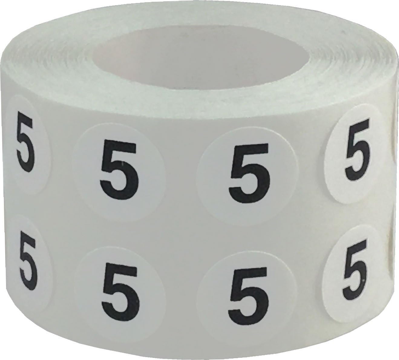 Number 5 Stickers 12.7 mm 0.5 Inch Round 1000 Count : Amazon.co.uk ...