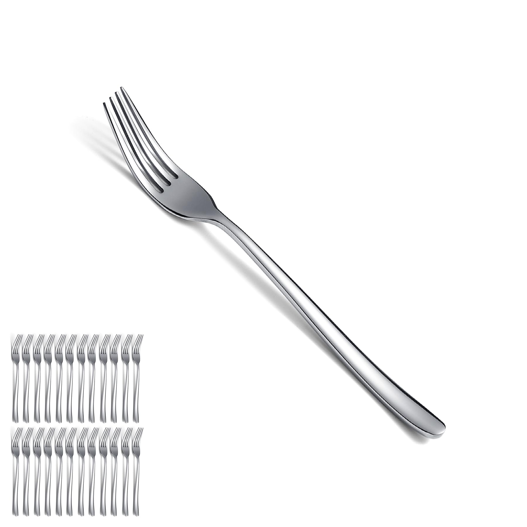 Evanda Dinner Forks Set of 24 Pieces, 17.8cm Stainless Steel Table ...