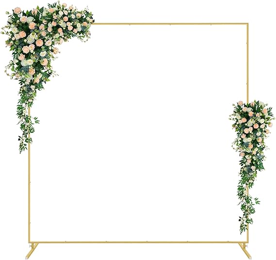 Amazon.com : HAITRAL Gold Square Backdrop Stand | Wedding Balloon Arch ...