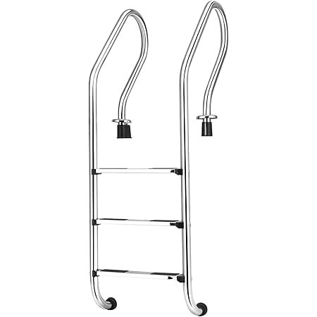 Amazon.com: Goplus Swimming Pool Ladder, 3-Step In-Ground Stainless ...