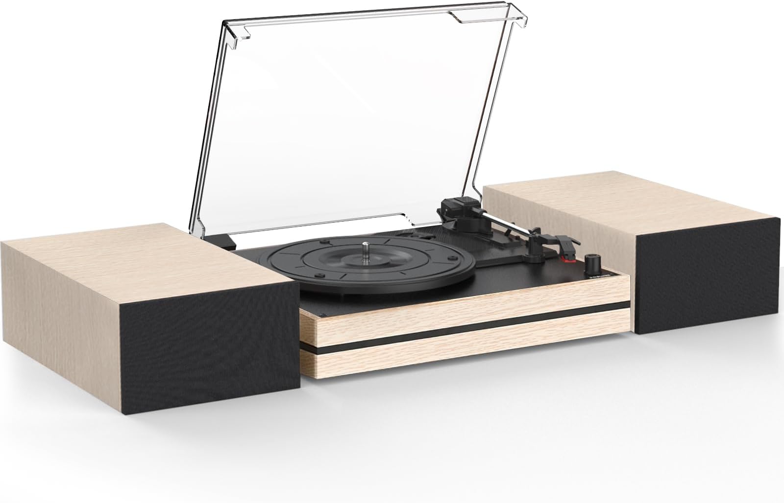Amazon.com: Record Player for Vinyl with External Speakers, Belt-Drive ...