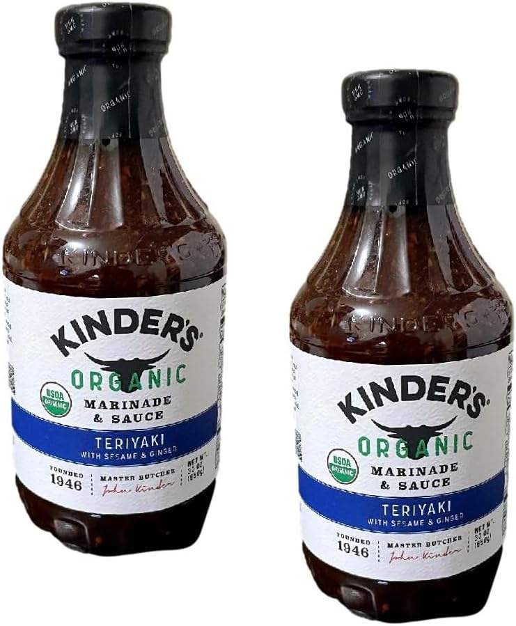 Amazon.com : Kinder's Organic Teriyaki Marinade & Dipping Sauce, 30 ...