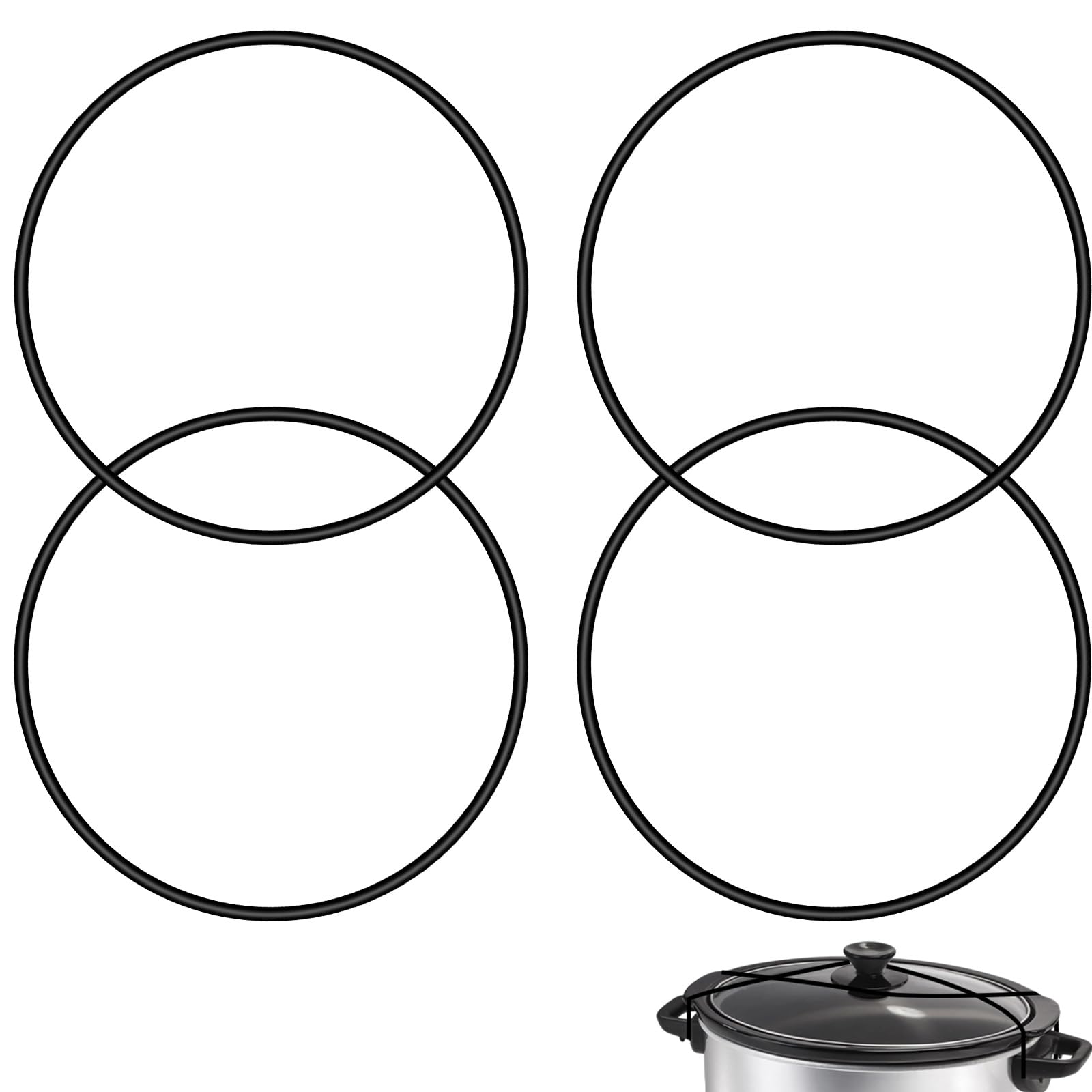 Amazon.com: 4pcs Lid Latch Strap Rubber Band, Reusable Slow Cooker Lid ...