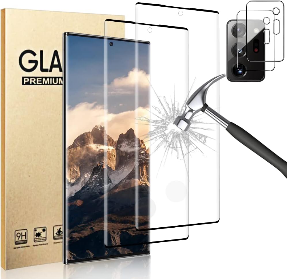 Amazon.com: [2+2 Pack] Galaxy Note 20 Ultra Screen Protector with ...