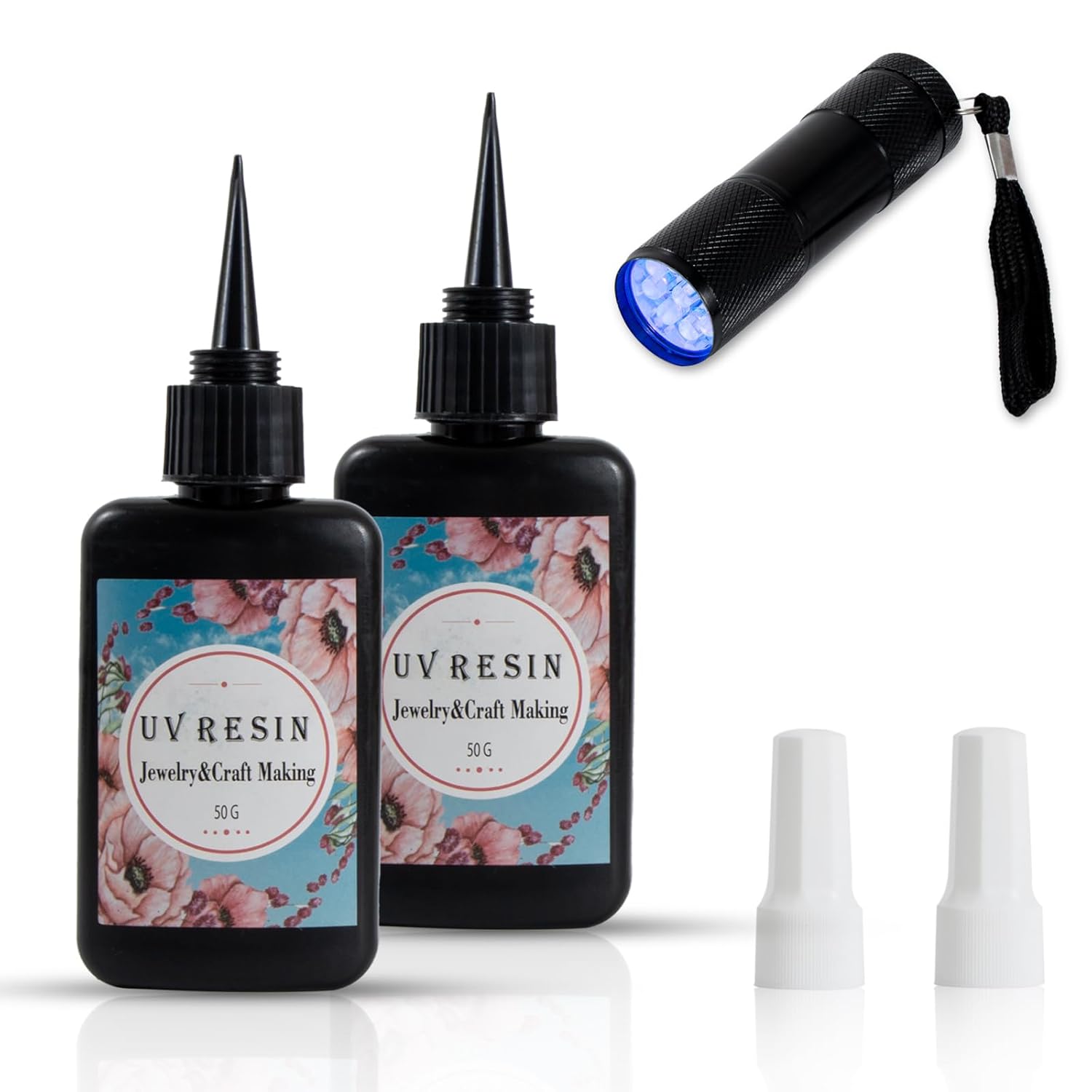 Amazon.com: FitUint UV Resin Kit,Upgraded 100g Crystal Clear UV Resin ...