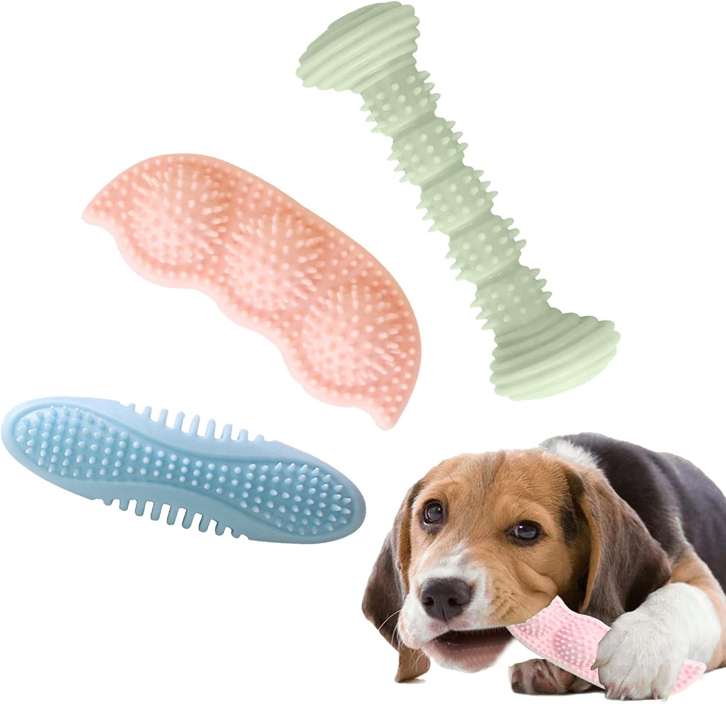 HCHYU Dog Chew Toy for Teething, 2-8 Months Durable Puppy Teething Chew ...