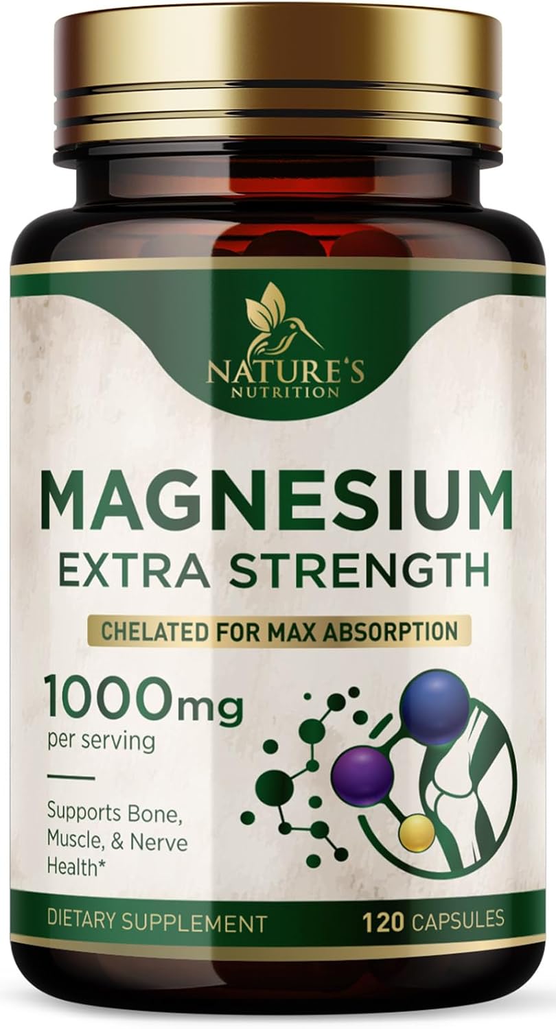 Amazon.com: Magnesium Extra Strength 1000mg - Chelated for Max ...