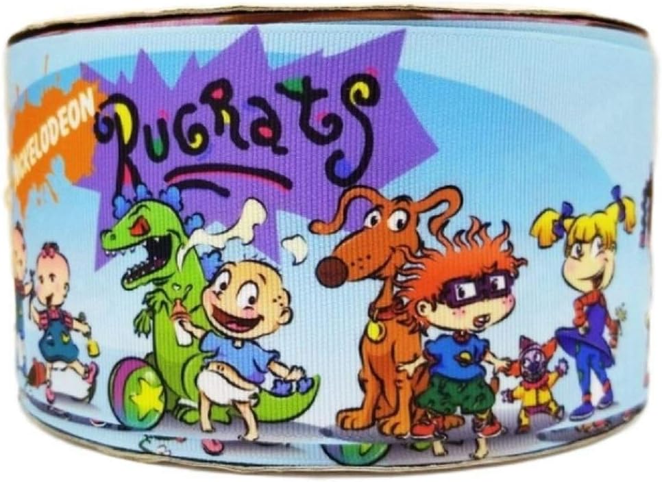 Amazon.com: Rugrats Classic Logo 1" Wide Repeat Ribbon Sold in Yard ...