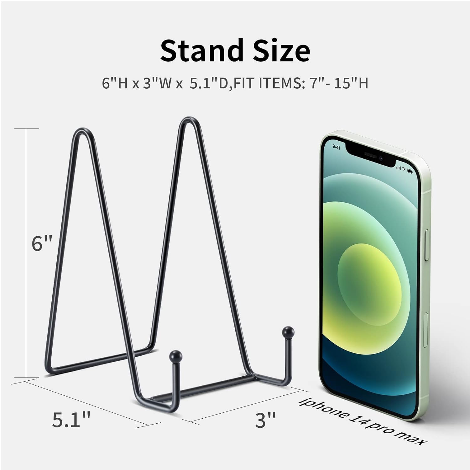 Snapklik.com : 3 Pack 6 Inch Plate Stands For Display, Twisted Metal ...