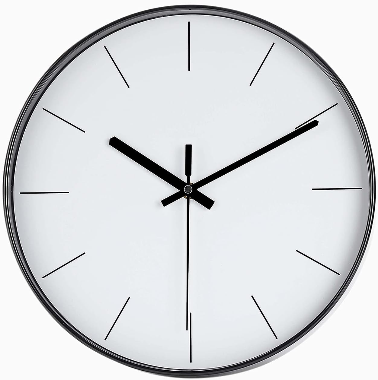 Amazon.com: DIYZON Minimalist Wall Clock, 12'' Modern Luxury Silent ...