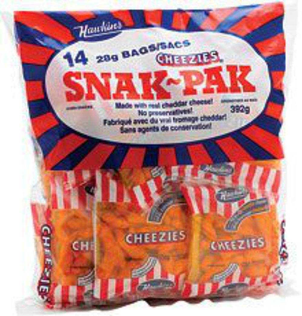 Hawkins Real Cheddar Cheese Cheezies 14 x 28g Bags Imported From Canada ...