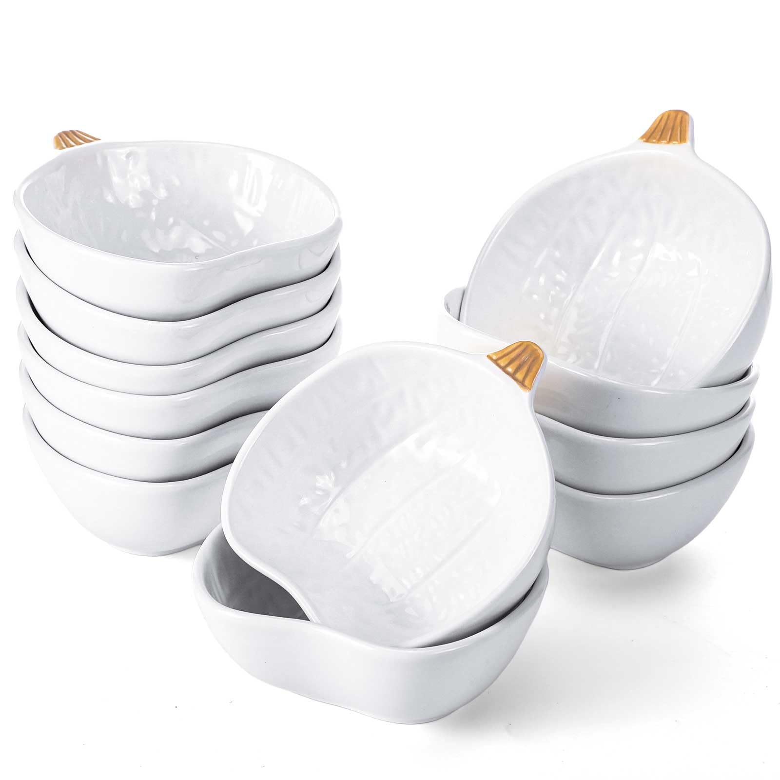 Amazon.com: Teenyyou 12 Pcs Pumpkin Ramekins Ceramic Pumpkin fall Bowls ...