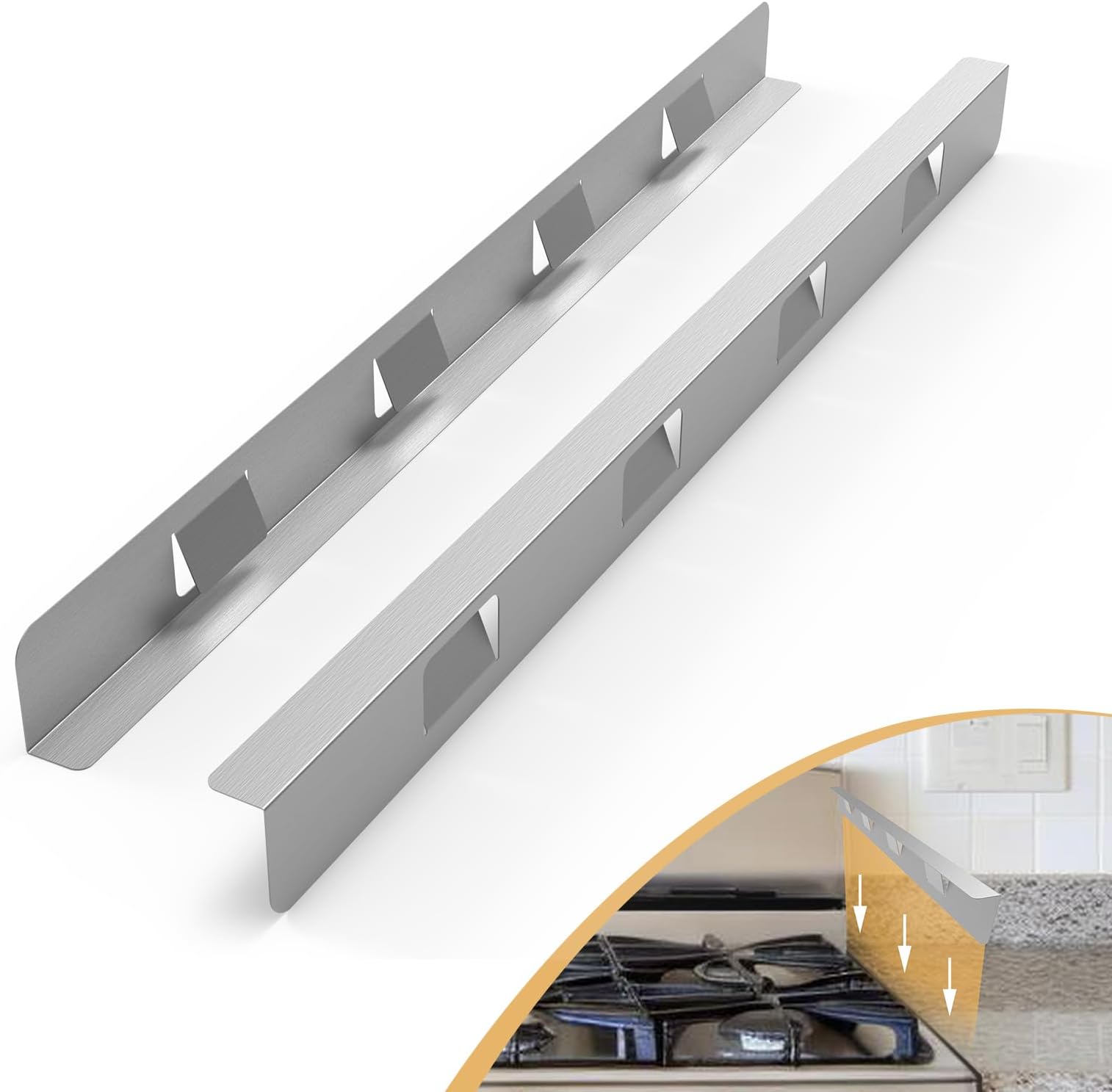 Amazon.com: OneAmg Stove Gap Covers -Stainless Steel,Kitchen Stove ...