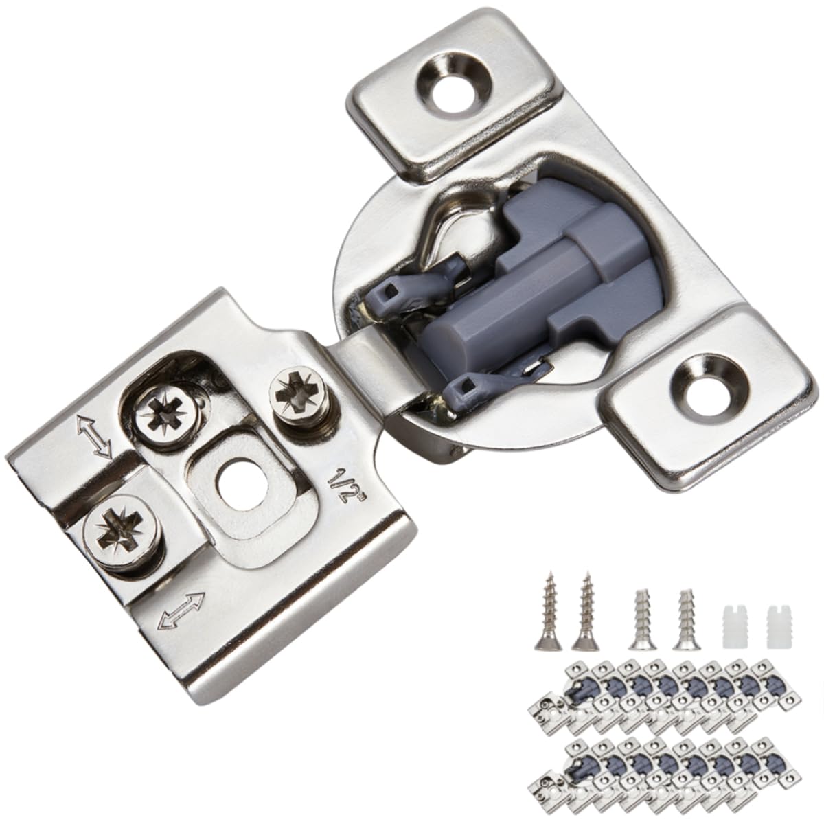 Snapklik.com : 50 Pack 1/2 Overlay Soft Close Hinges For Kitchen ...