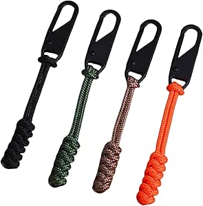 Amazon.com: 4pcs Paracord Zipper Pulls Replacement Tab Universal Nylon ...