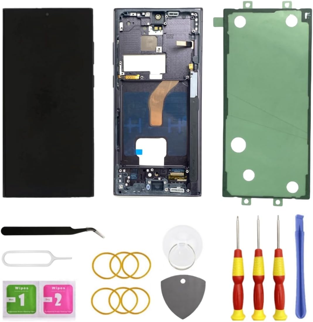 LNONLS OLED for Samsung Galaxy S22 Ultra 5G LCD Display Screen Assembly Replacement for Samsung ...