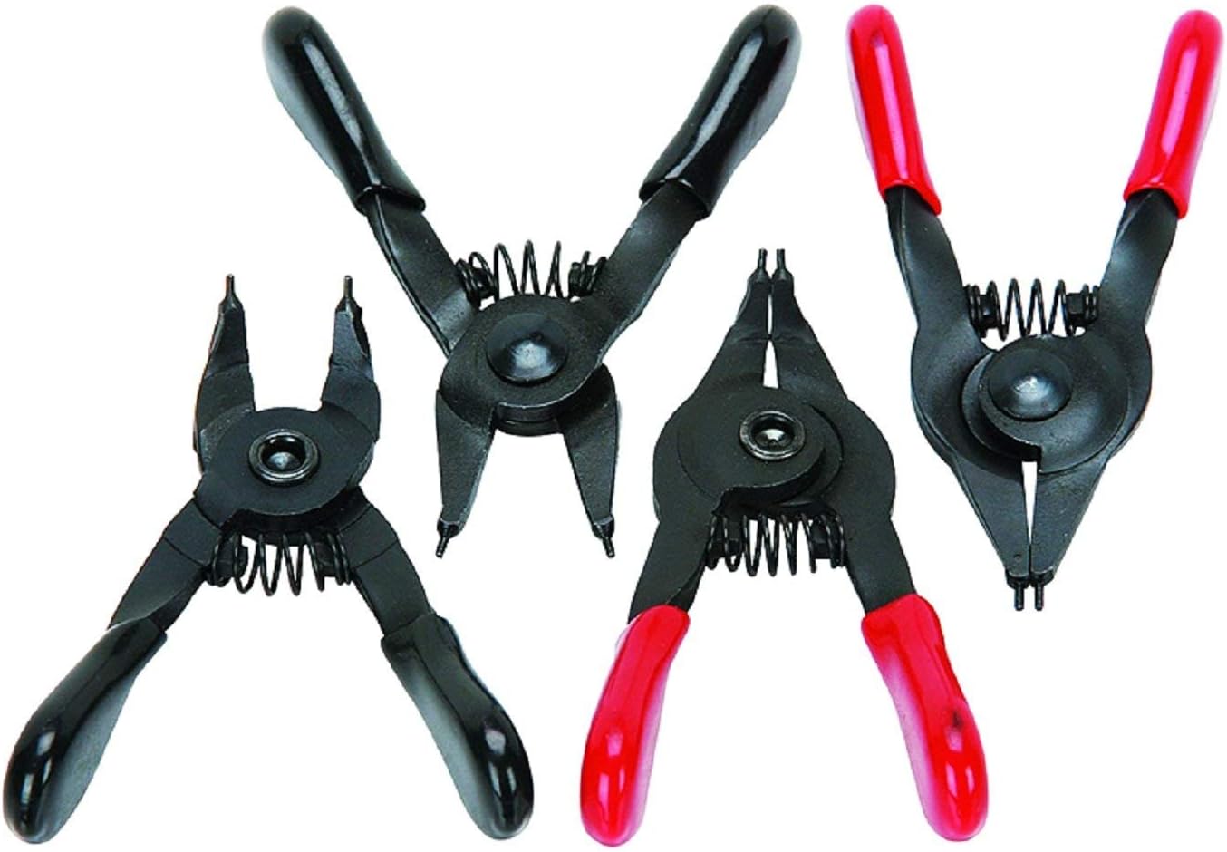 4 PCS Small Snap Ring Pliers Set Mini Internal & External Circlip Plier ...