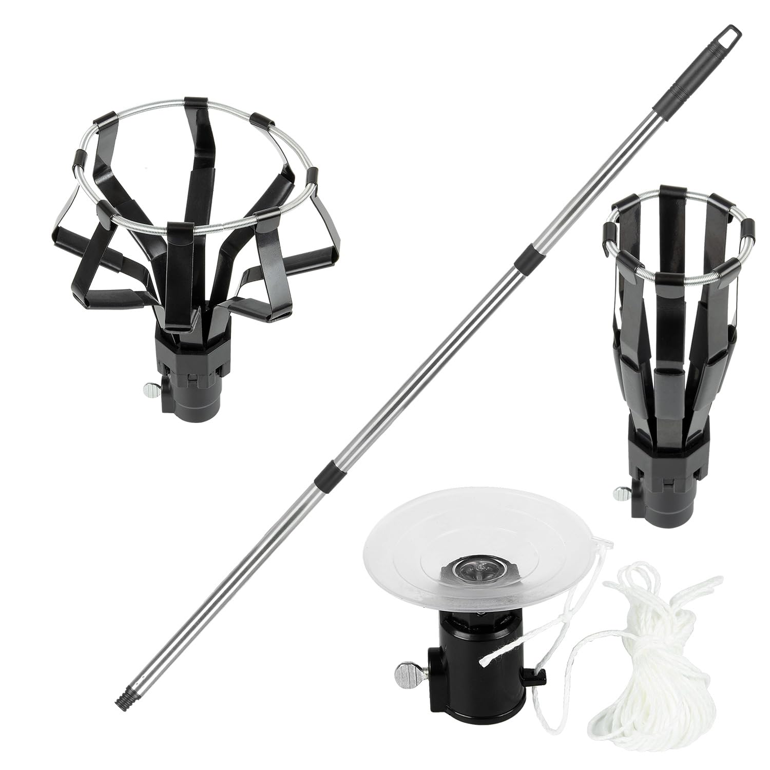 RANSOTO 12FT Light Bulb Changer Pole Compatible with High Ceilings ...