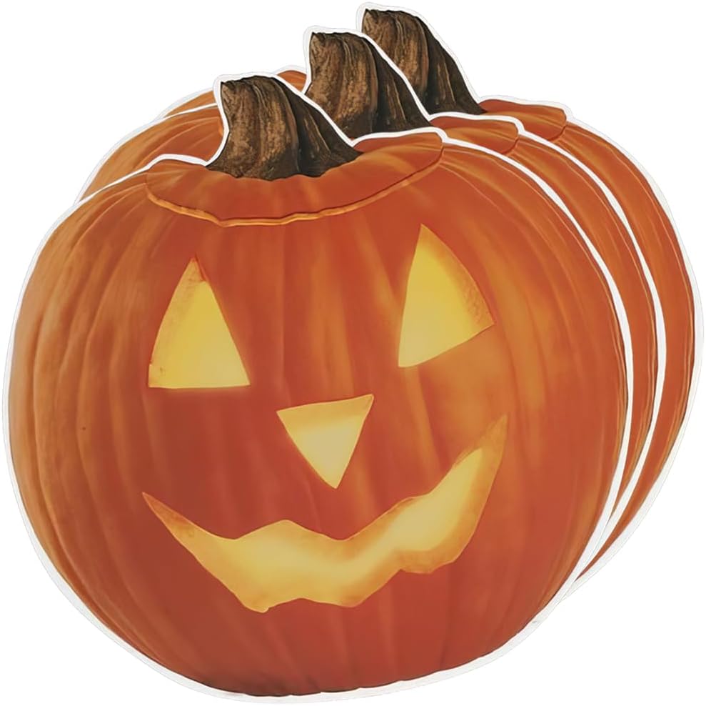 Amazon.com: Unique Industries Pumpkin Grin Window Decal Clings ...