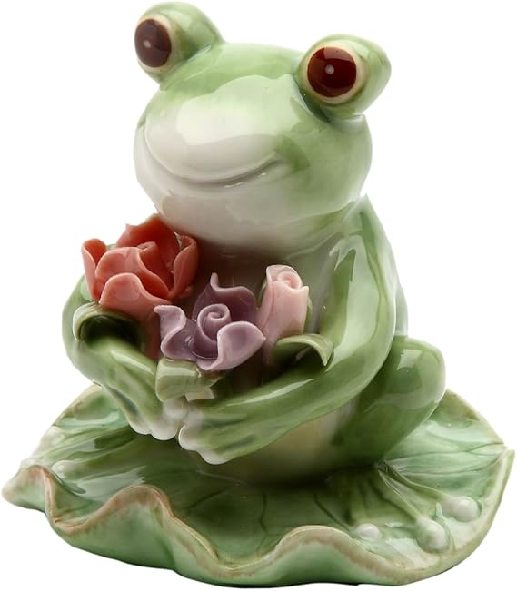 Amazon.com: Appletree Design Frog with Flowers Figurine, 3-3/8-Inch ...