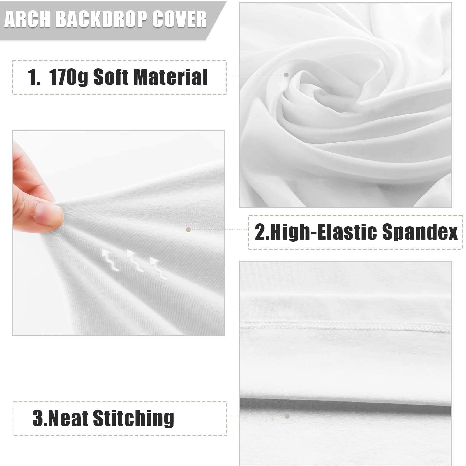 Snapklik.com : Spandex Arch Backdrop Cover,5.9FT 2-Sided Arch Cover ...